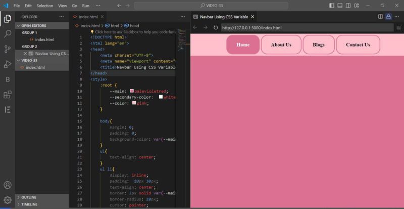 PAVITHRAA M S on LinkedIn: #webdevelopment #cssvariables #codewithharry ... PAVITHRAA M S on LinkedIn: #webdevelopment #cssvariables #codewithharry ...