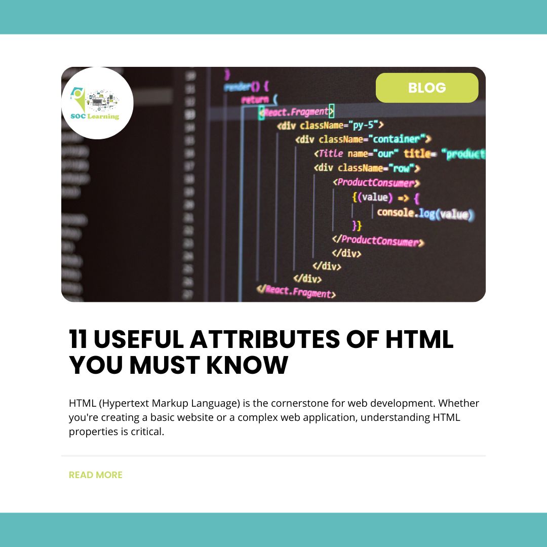SOC Learning on LinkedIn: #html #webdevelopment #coding #webdesign # ... SOC Learning on LinkedIn: #html #webdevelopment #coding #webdesign # ...
