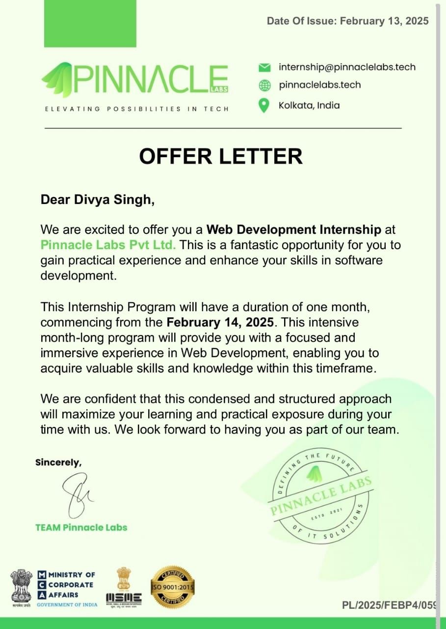#internship #webdevelopment #coding #learningandgrowing | DIVYA SINGH #internship #webdevelopment #coding #learningandgrowing | DIVYA SINGH