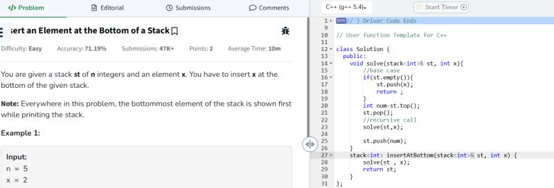 #day44 #dsa #stacks #dsa #problemsolving #interviewprep #coding | Yash ... #day44 #dsa #stacks #dsa #problemsolving #interviewprep #coding | Yash ...