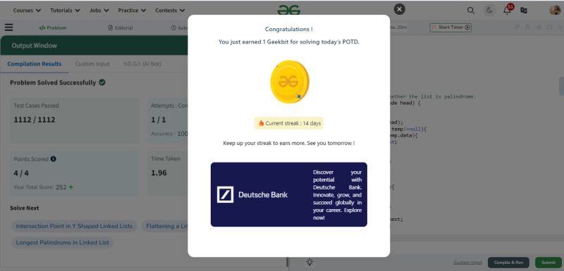Devanshi Lawania on LinkedIn: #geekstreak2024 #coding #linkedlist # ... Devanshi Lawania on LinkedIn: #geekstreak2024 #coding #linkedlist # ...