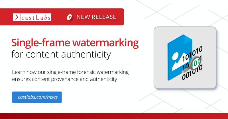 castLabs on LinkedIn: Single-frame forensic watermarking for content ... castLabs on LinkedIn: Single-frame forensic watermarking for content ...
