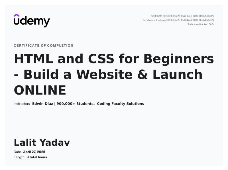 #webdevelopment #html #css #learningjourney #udemy… | Lalit Yadav #webdevelopment #html #css #learningjourney #udemy… | Lalit Yadav