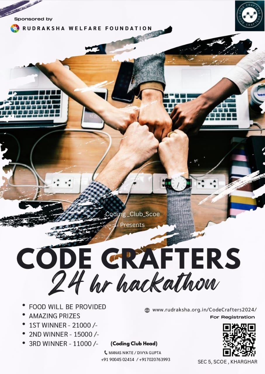 Coding Club on LinkedIn: #codecrafters #hackathon #codingadventure #ccscoe Coding Club on LinkedIn: #codecrafters #hackathon #codingadventure #ccscoe
