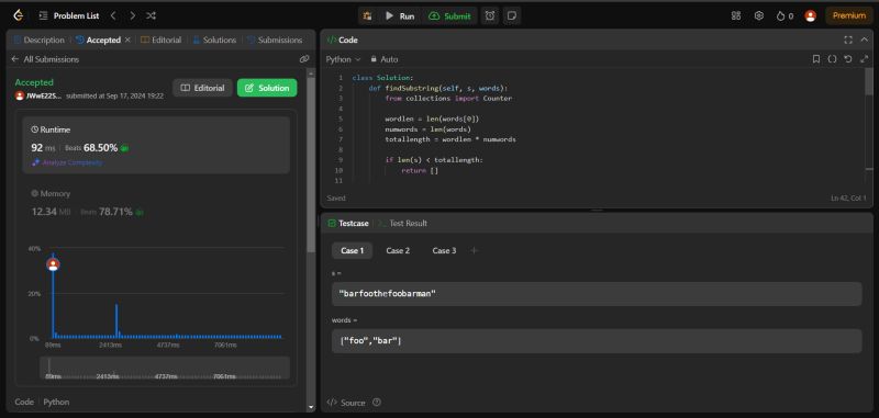 Roshan Dass on LinkedIn: 17.09.2024 Leetcode Problem No : 30 Substring ... Roshan Dass on LinkedIn: 17.09.2024 Leetcode Problem No : 30 Substring ...