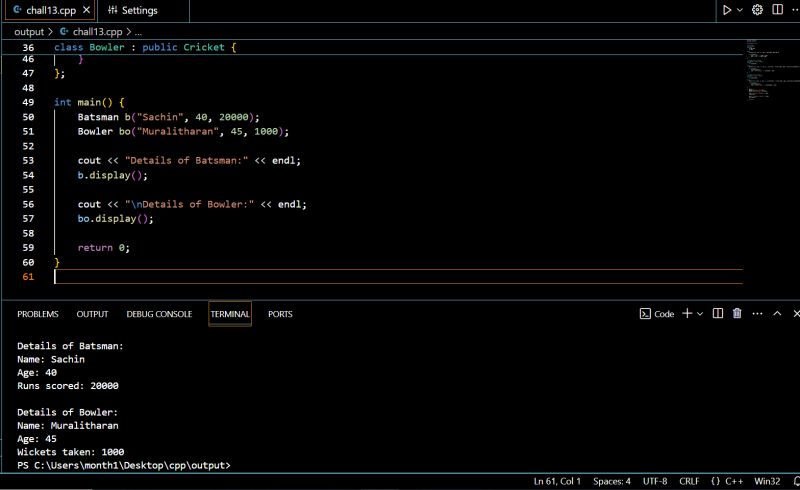 Fathima A on LinkedIn: #cplusplus #codingchallenge #internship #cybernaut… Fathima A on LinkedIn: #cplusplus #codingchallenge #internship #cybernaut…