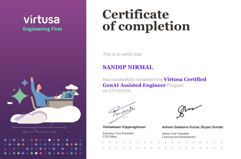 Sandip Nirmal on LinkedIn: I am excited to announce that I have ... Sandip Nirmal on LinkedIn: I am excited to announce that I have ...