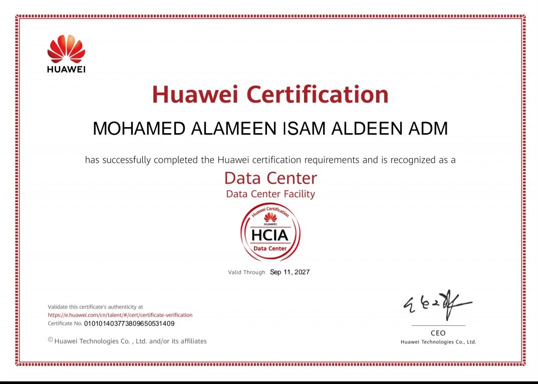 Mohamed Isam on LinkedIn: #hcia #datacenter #huawei #certification # ... Mohamed Isam on LinkedIn: #hcia #datacenter #huawei #certification # ...