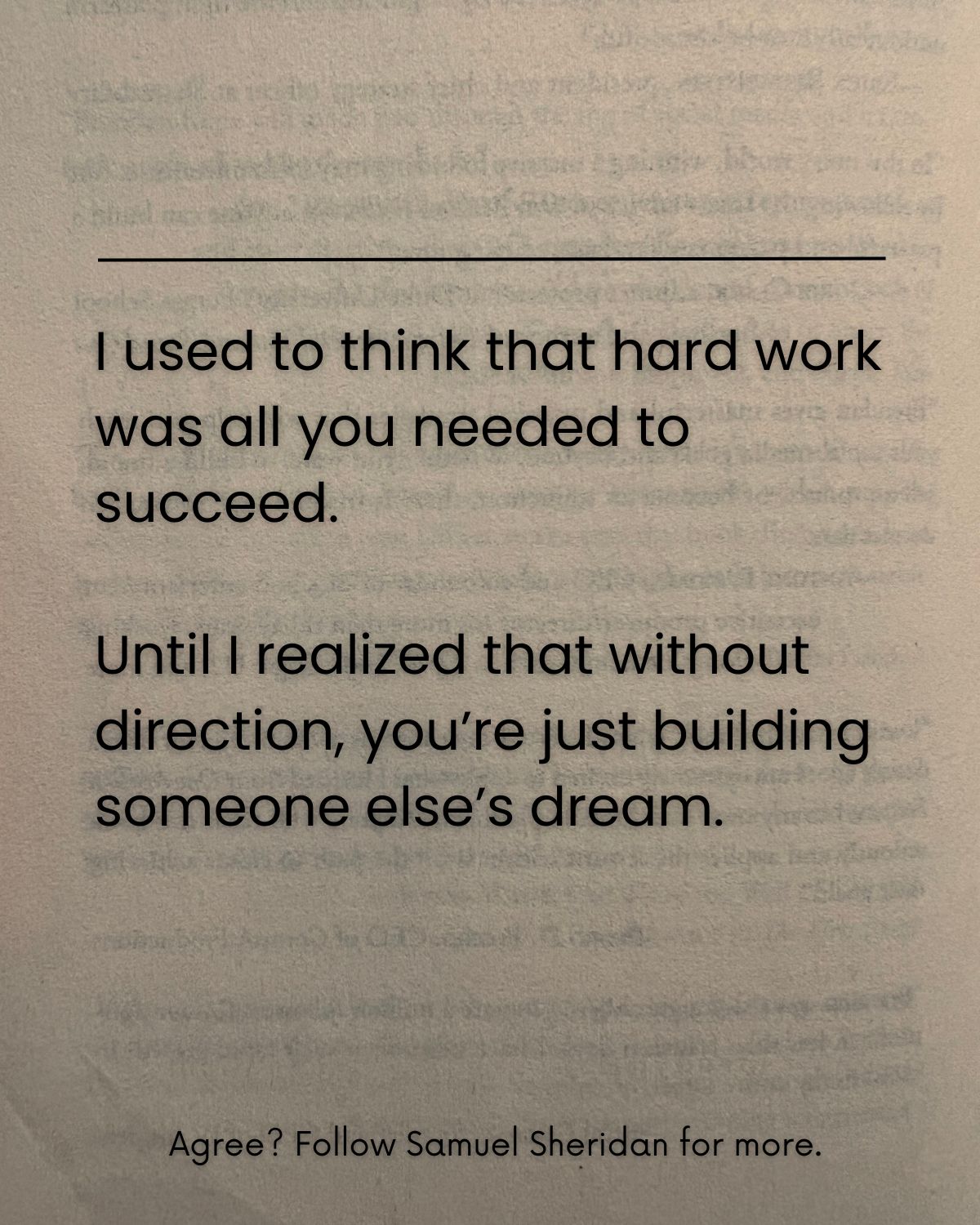 Samuel Sheridan on LinkedIn: Hard work alone won't build a successful ... Samuel Sheridan on LinkedIn: Hard work alone won't build a successful ...