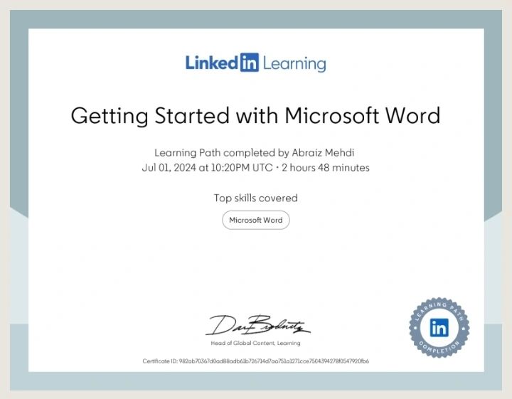 Syed Abraiz Mehdi on LinkedIn: I’m happy to share that I’ve obtained a ... Syed Abraiz Mehdi on LinkedIn: I’m happy to share that I’ve obtained a ...