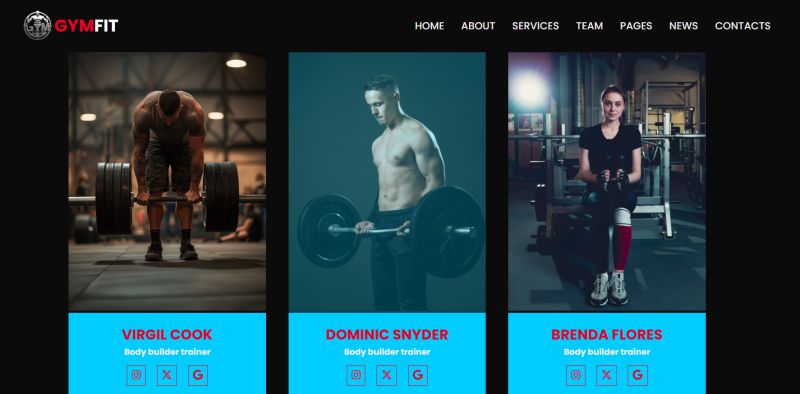 Create Team Section (GYM FIT) | Kamal Kant Create Team Section (GYM FIT) | Kamal Kant