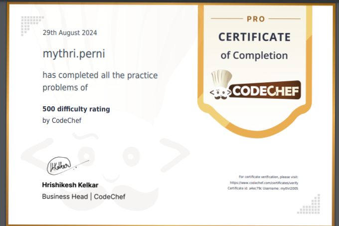 MYTHRI PERNI on LinkedIn: #codechef #competitiveprogramming # ... MYTHRI PERNI on LinkedIn: #codechef #competitiveprogramming # ...