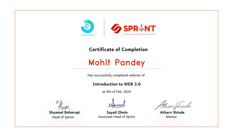 Attended Web 3.0 webinar with CodeClause | Mohit Pandey posted on the ... Attended Web 3.0 webinar with CodeClause | Mohit Pandey posted on the ...
