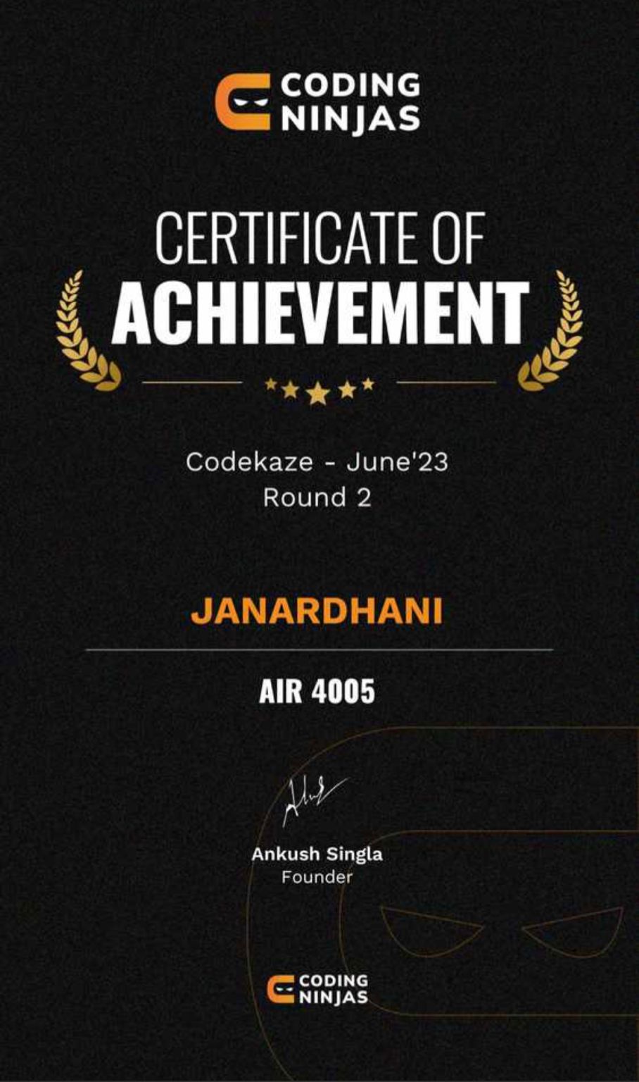 Janardhani Geeda on LinkedIn: #codekaze #codingninjas Janardhani Geeda on LinkedIn: #codekaze #codingninjas