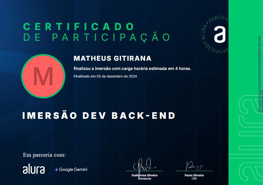Matheus Gitirana on LinkedIn: #nodejs #backend #alura #coding #nodejs # ... Matheus Gitirana on LinkedIn: #nodejs #backend #alura #coding #nodejs # ...