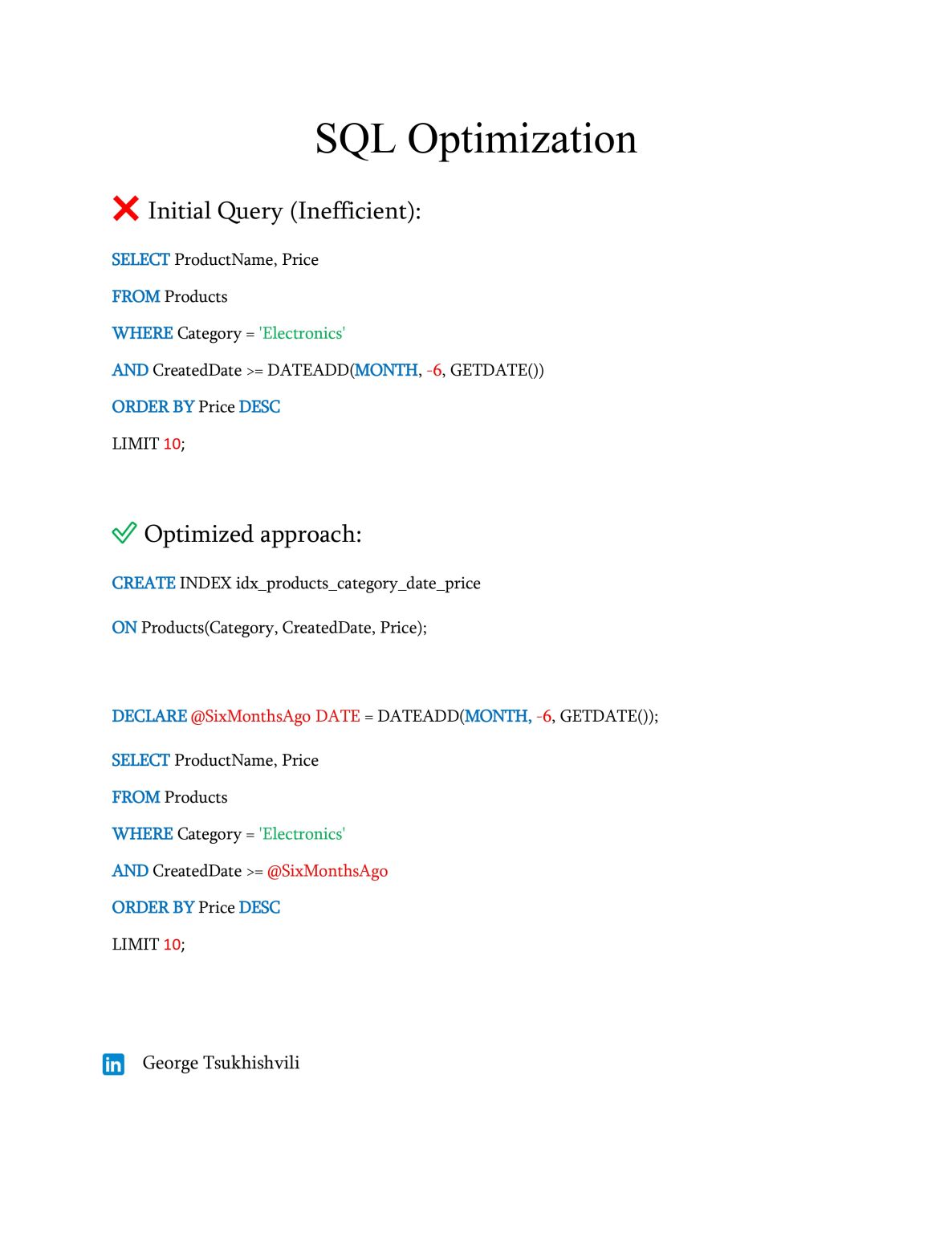 George Tsukhishvili on LinkedIn: #sql #dataanalytics #sqloptimization # ... George Tsukhishvili on LinkedIn: #sql #dataanalytics #sqloptimization # ...