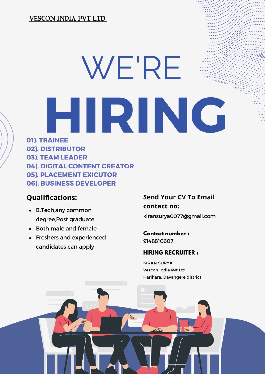 Kiran kumar on LinkedIn: Dear, We are excited to announce that Vescon ... Kiran kumar on LinkedIn: Dear, We are excited to announce that Vescon ...