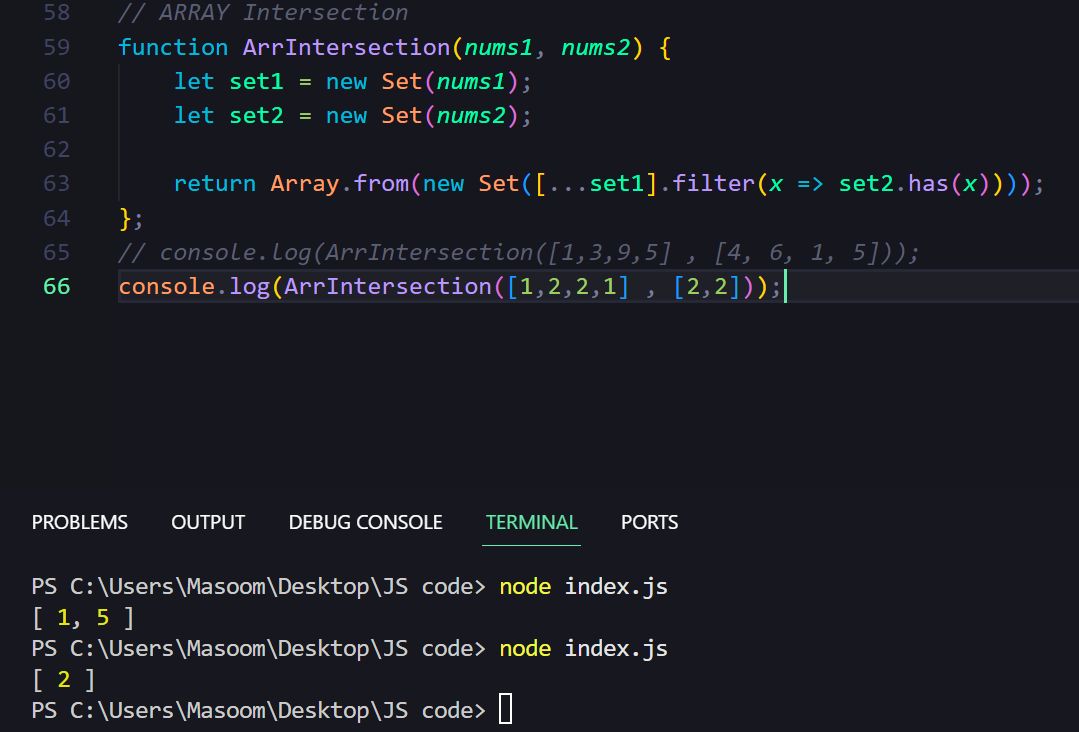 Here I did some DSA Question's through Java Script ... | Mohd Masoom Ansari Here I did some DSA Question's through Java Script ... | Mohd Masoom Ansari