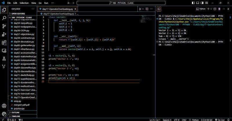 Jishank Rimal on LinkedIn: #python #codewithharry #operatoroverloading ... Jishank Rimal on LinkedIn: #python #codewithharry #operatoroverloading ...