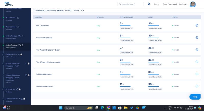 Vaishnavi Saudagar on LinkedIn: #codingpractice #comparingstrings # ... Vaishnavi Saudagar on LinkedIn: #codingpractice #comparingstrings # ...
