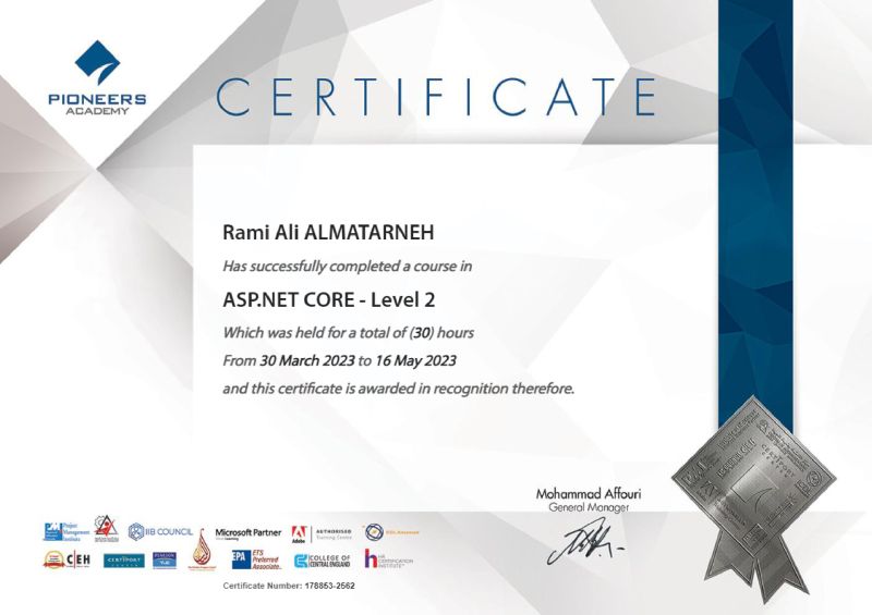 Pioneers Academy on LinkedIn: Congrats Rami Ali Mohammad ALMatarneh🎉 ... Pioneers Academy on LinkedIn: Congrats Rami Ali Mohammad ALMatarneh🎉 ...