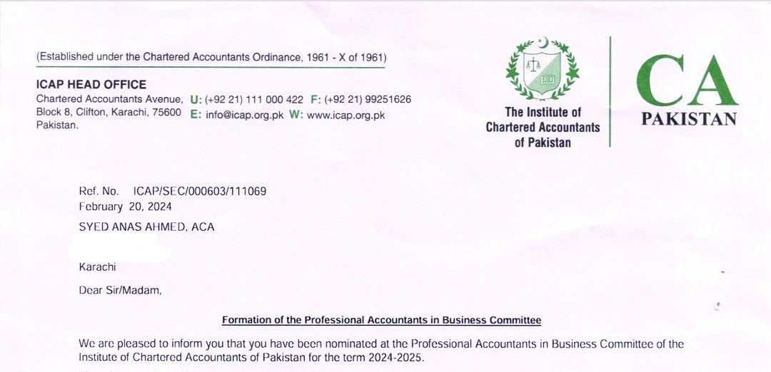 Syed Anas Ahmed - ACA, FCCA on LinkedIn: Delighted to share that I've ... Syed Anas Ahmed - ACA, FCCA on LinkedIn: Delighted to share that I've ...