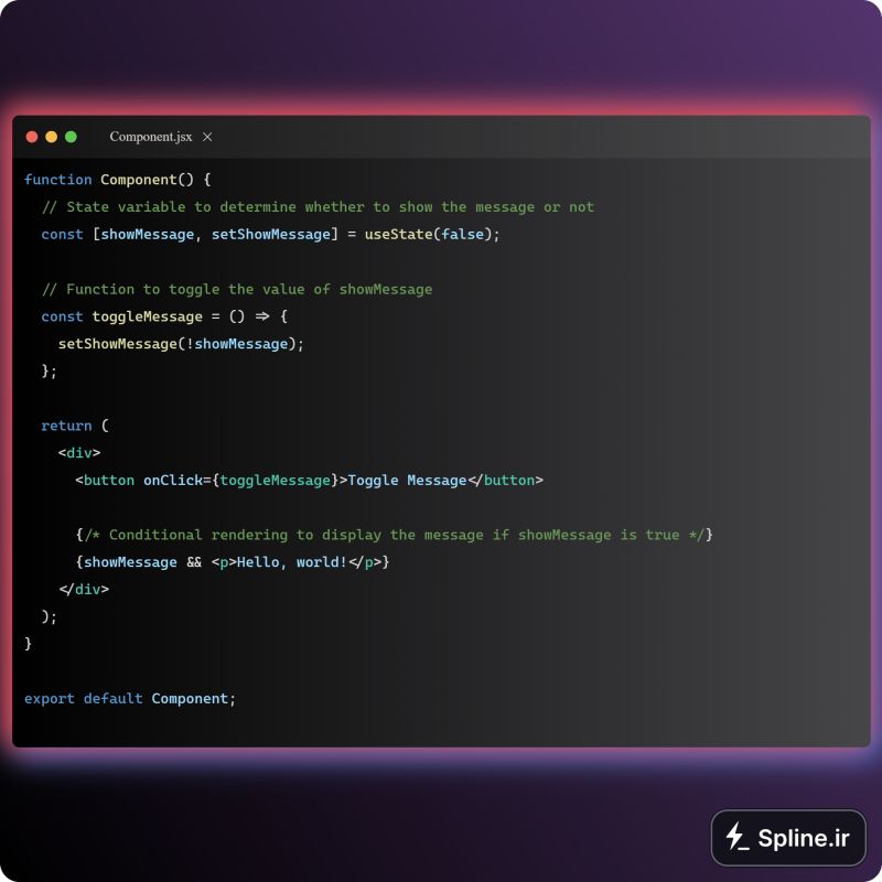 Farimah Fattahi on LinkedIn: #react #conditionalrendering # ... Farimah Fattahi on LinkedIn: #react #conditionalrendering # ...