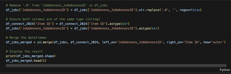 Checklist when merging data frames in Python 1- Locate the right column ... Checklist when merging data frames in Python 1- Locate the right column ...