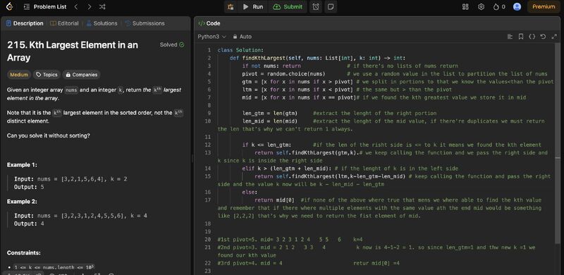 Cristofer Franco Vilchis on LinkedIn: Leetcode Day 4: 215 Kth Largest ... Cristofer Franco Vilchis on LinkedIn: Leetcode Day 4: 215 Kth Largest ...