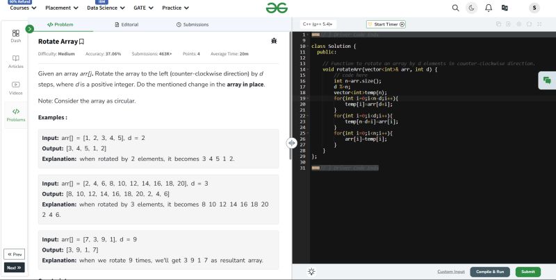 #gfg160 #arrays #rotation #codingchallenge #gfg #gfg160 #geekstreak2025 ... #gfg160 #arrays #rotation #codingchallenge #gfg #gfg160 #geekstreak2025 ...