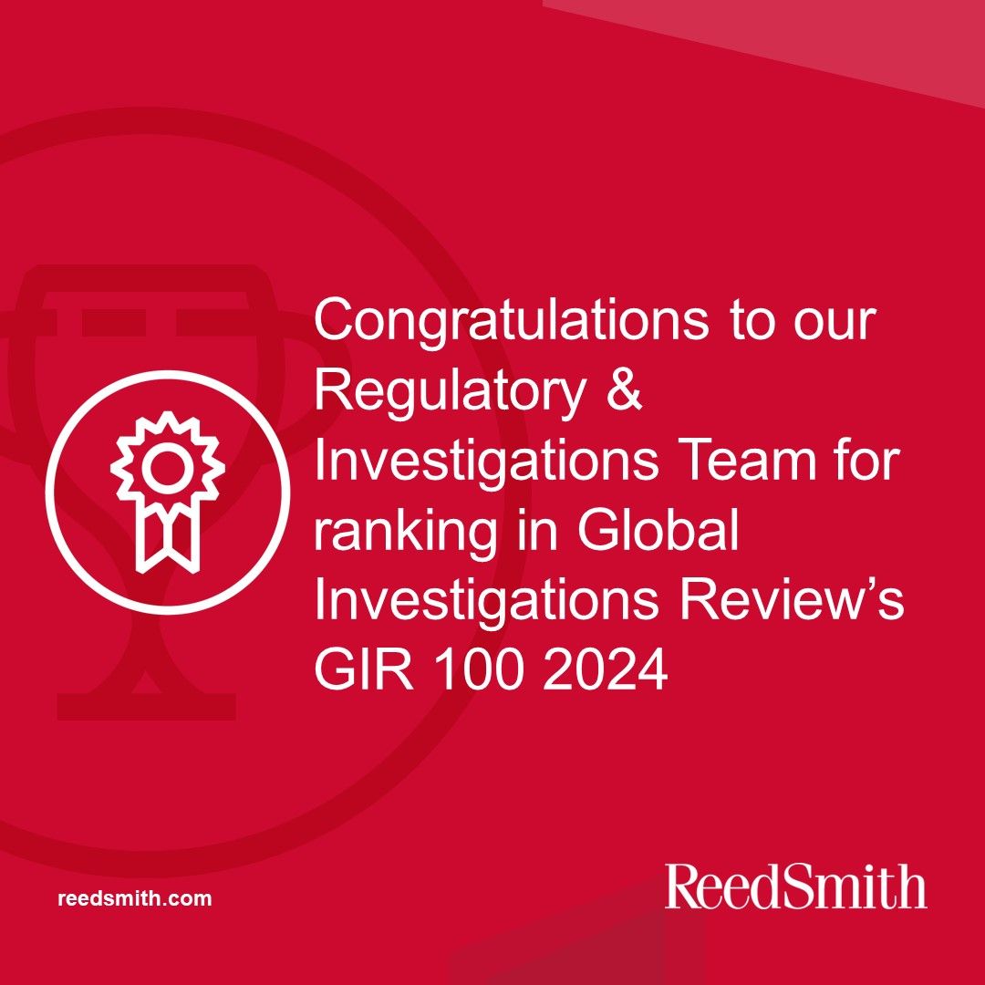 Reed Smith Regulatory & Investigations on LinkedIn: #investigations # ... Reed Smith Regulatory & Investigations on LinkedIn: #investigations # ...