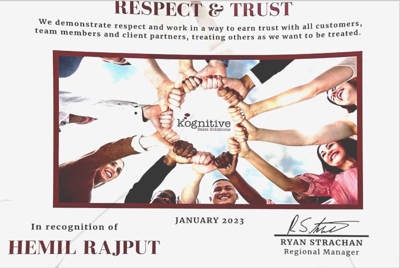 Hemil Rajput on LinkedIn: #trustandrespect #professionalrecognition # ... Hemil Rajput on LinkedIn: #trustandrespect #professionalrecognition # ...