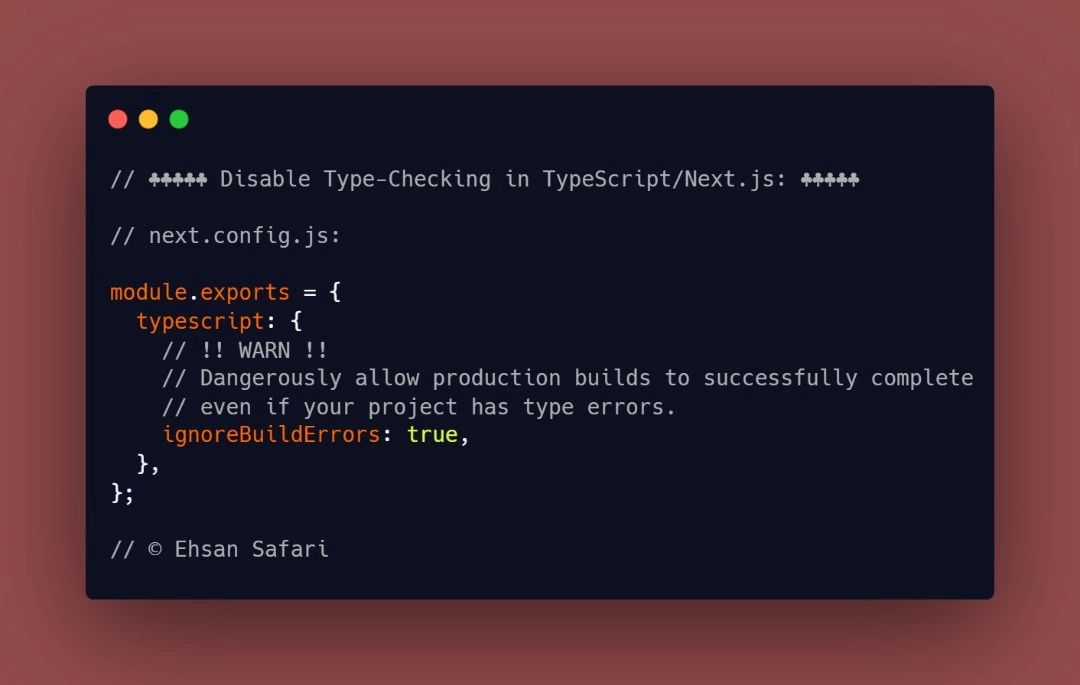 Ehsan Safari on LinkedIn: #type_checking #nextjs #typescript Ehsan Safari on LinkedIn: #type_checking #nextjs #typescript