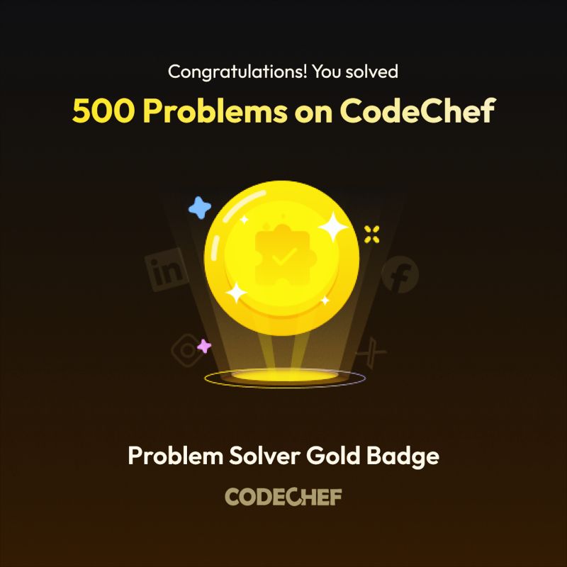Mahathi Muthu on LinkedIn: #codechef #coding #achievement #milestone Mahathi Muthu on LinkedIn: #codechef #coding #achievement #milestone