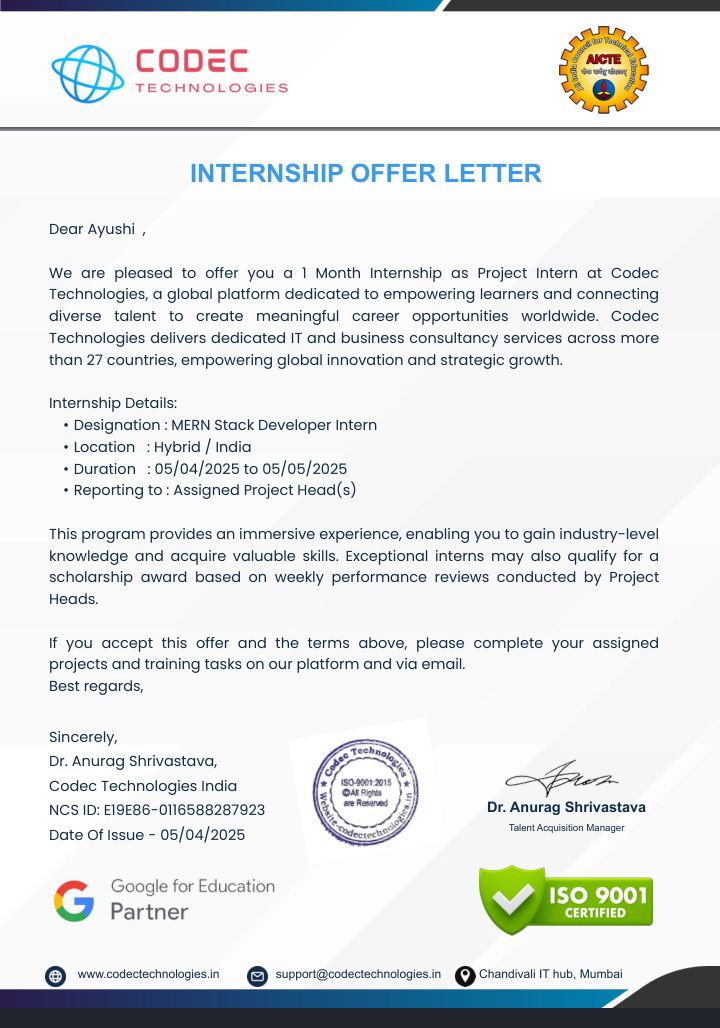 #internship | Ayushi Singh #internship | Ayushi Singh