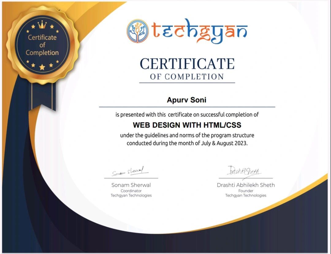 #webdesign #html #css #techgyancertified | Apurv Soni #webdesign #html #css #techgyancertified | Apurv Soni