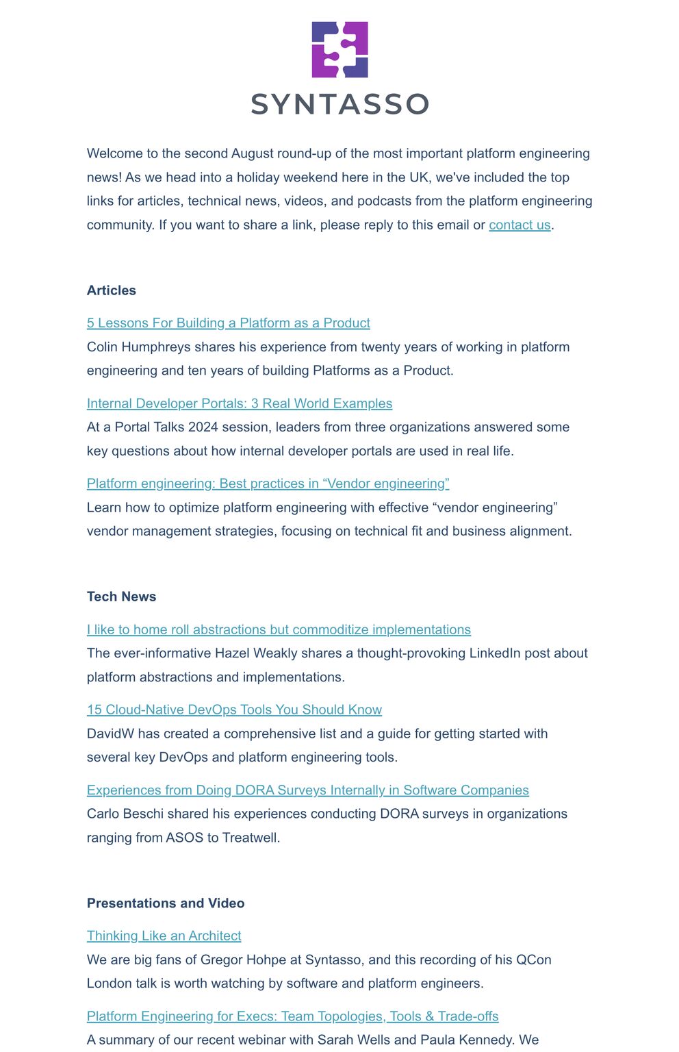 Syntasso on LinkedIn: #platformengineering Syntasso on LinkedIn: #platformengineering