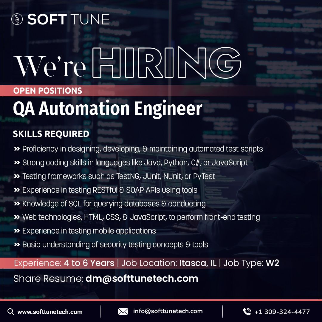 SoftTune Technologies on LinkedIn: #qa #qaautomation # ... SoftTune Technologies on LinkedIn: #qa #qaautomation # ...