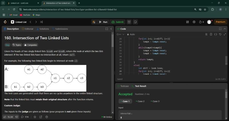 #100daysofcode #leetcode #linkedlist #codingjourney #dsa #day108 ... #100daysofcode #leetcode #linkedlist #codingjourney #dsa #day108 ...