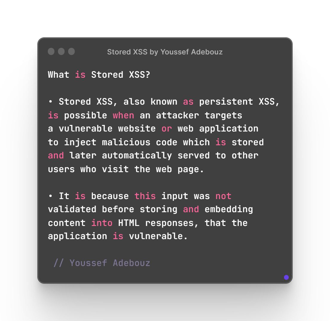 Youssef Adebouz on LinkedIn: #xss #websecurity #webdevelopment # ... Youssef Adebouz on LinkedIn: #xss #websecurity #webdevelopment # ...