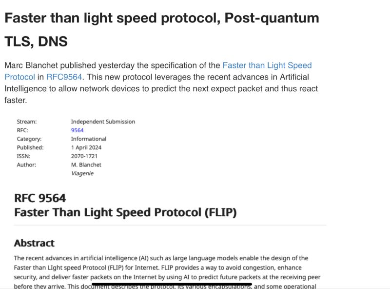 Olivier Bonaventure on LinkedIn: Faster than light speed protocol, Post ... Olivier Bonaventure on LinkedIn: Faster than light speed protocol, Post ...