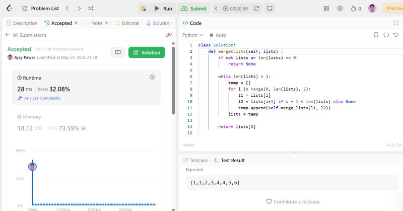 Day 73 of 160 – DSA Challenge Today I solved the problem Day 73 of 160 – DSA Challenge Today I solved the problem