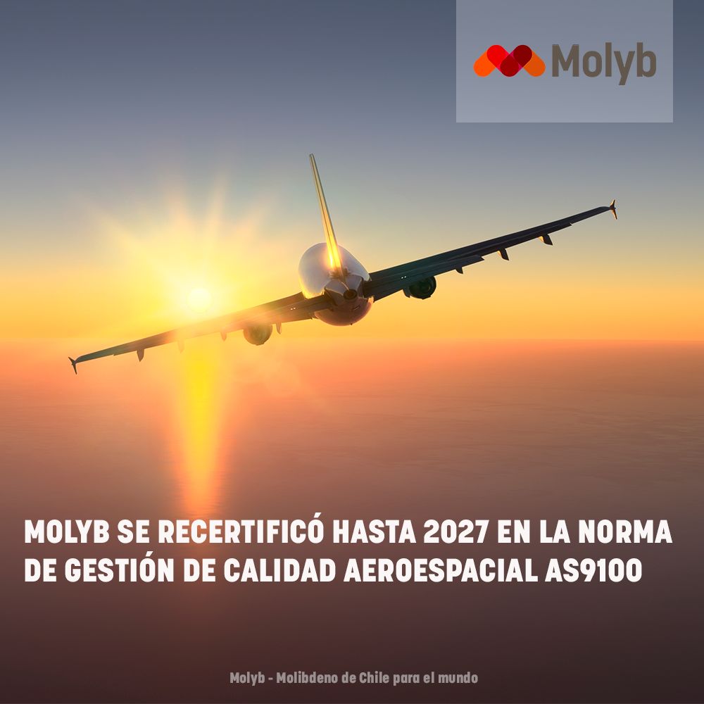 Molyb, Filial Codelco en LinkedIn: #molyb #codelco #renio #as9100 # ... Molyb, Filial Codelco en LinkedIn: #molyb #codelco #renio #as9100 # ...