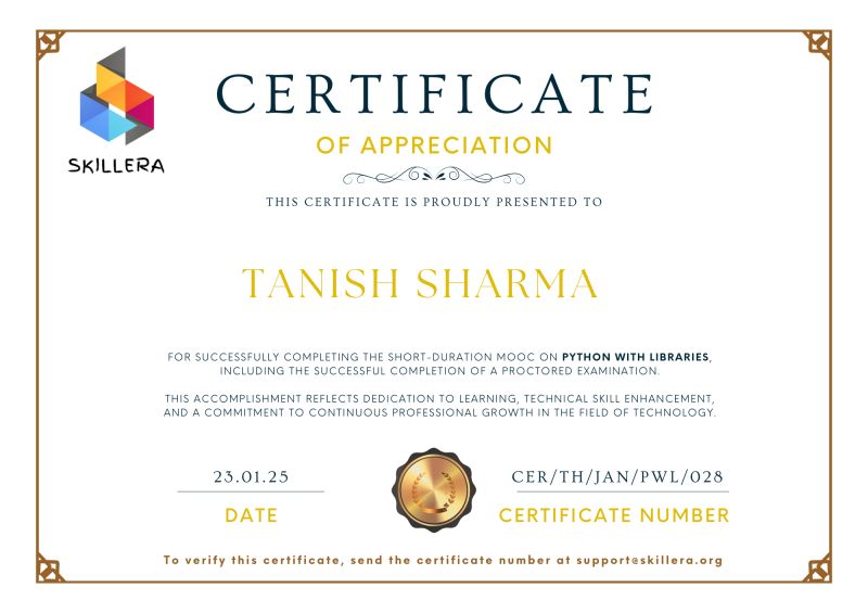 Tanish Sharma on LinkedIn: #pythonprogramming #libraries #skillera # ... Tanish Sharma on LinkedIn: #pythonprogramming #libraries #skillera # ...