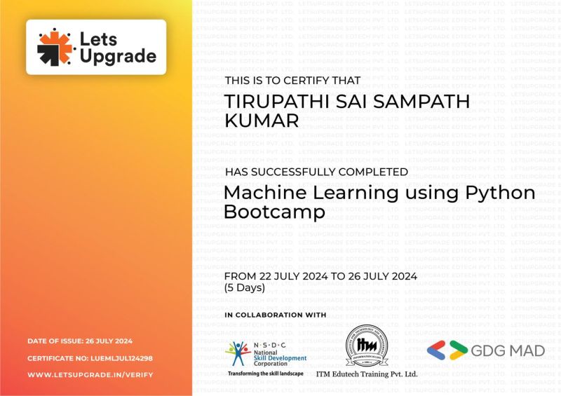 Sampath Mudiraj on LinkedIn: #machinelearning #python #datascience # ... Sampath Mudiraj on LinkedIn: #machinelearning #python #datascience # ...
