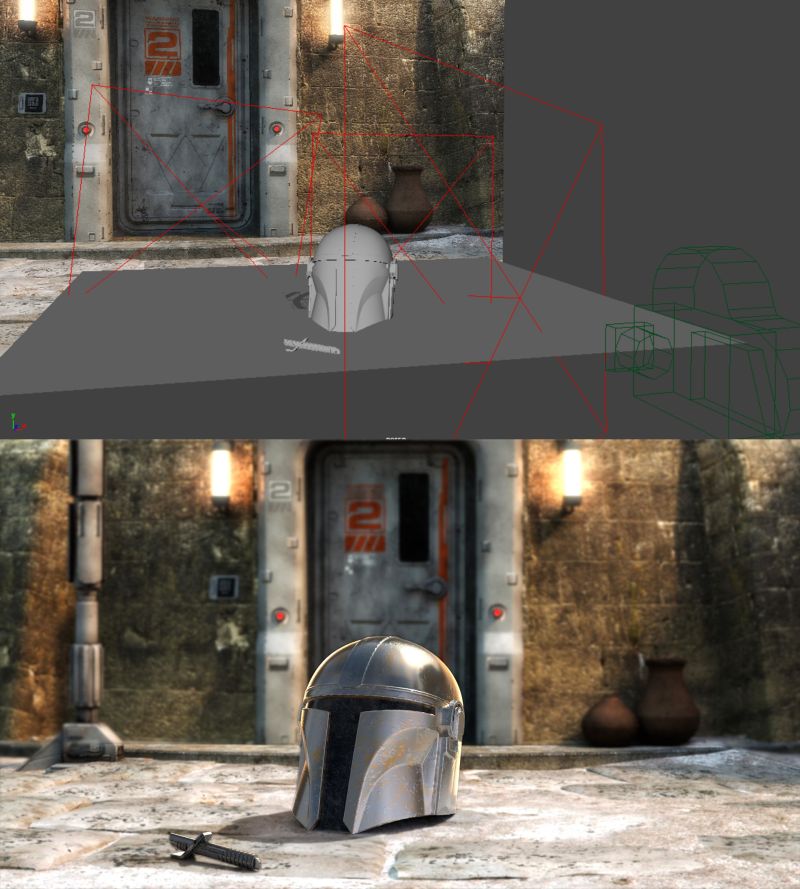Created The Mandalorian scene for my Project Assignment for Rendering ... Created The Mandalorian scene for my Project Assignment for Rendering ...