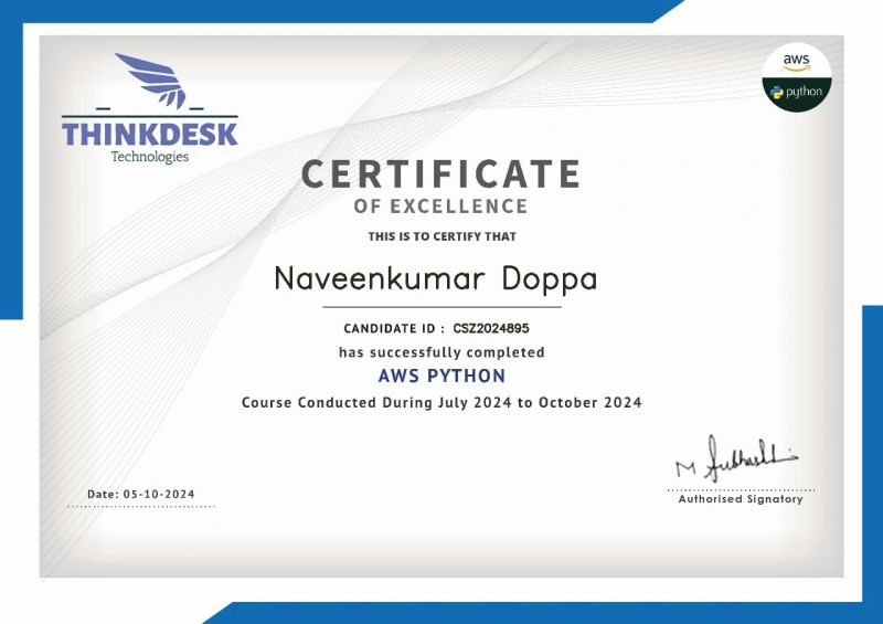 #aws #python #techinnovation #thinkdesktechnology | D naveen Kumar #aws #python #techinnovation #thinkdesktechnology | D naveen Kumar