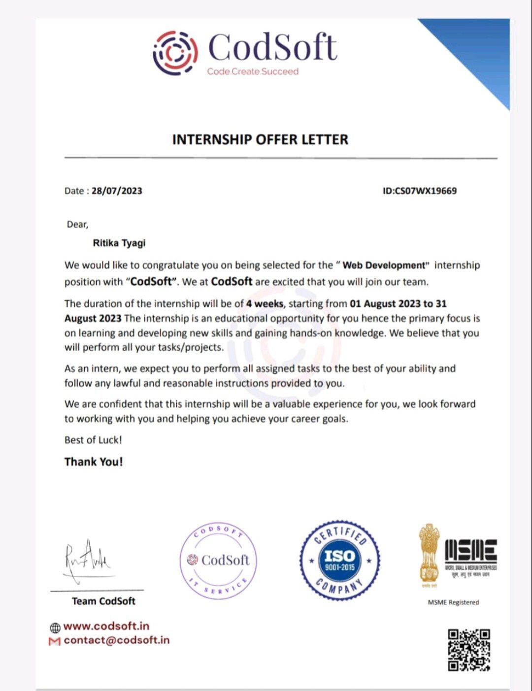 Ritika Tyagi on LinkedIn: #webdevelopment #internship # ... Ritika Tyagi on LinkedIn: #webdevelopment #internship # ...
