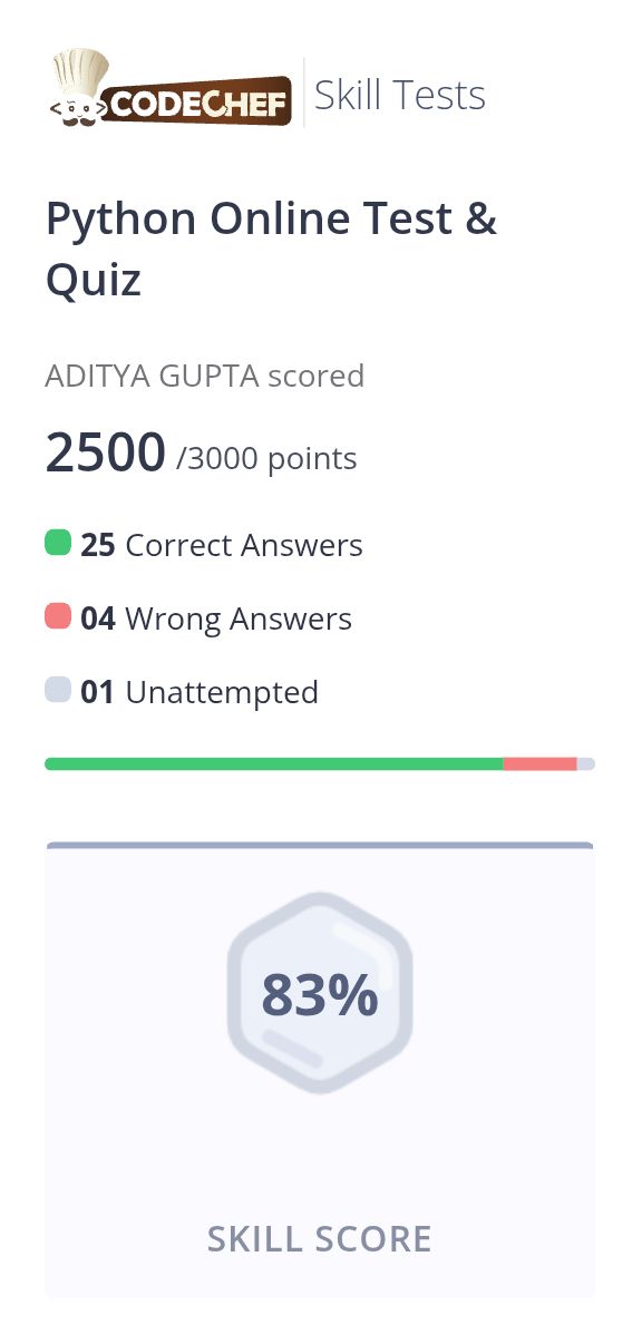 #python #codechef #skilltest #learningneverstops #codingjourney ... #python #codechef #skilltest #learningneverstops #codingjourney ...