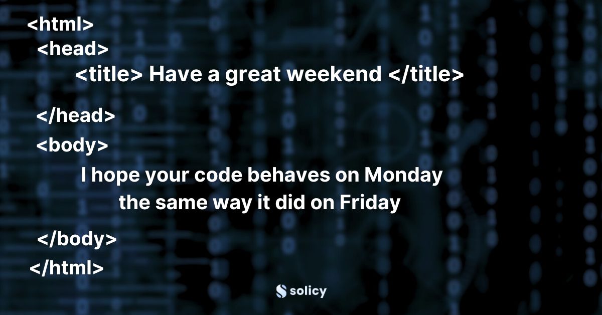 Solicy on LinkedIn: #solicy #coding #programming #softwaredevelopment # ... Solicy on LinkedIn: #solicy #coding #programming #softwaredevelopment # ...